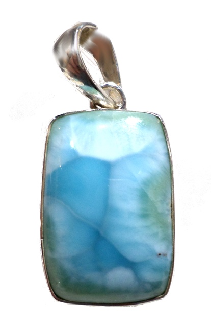 Pendants, Pins, and Sets: Larimar pendant